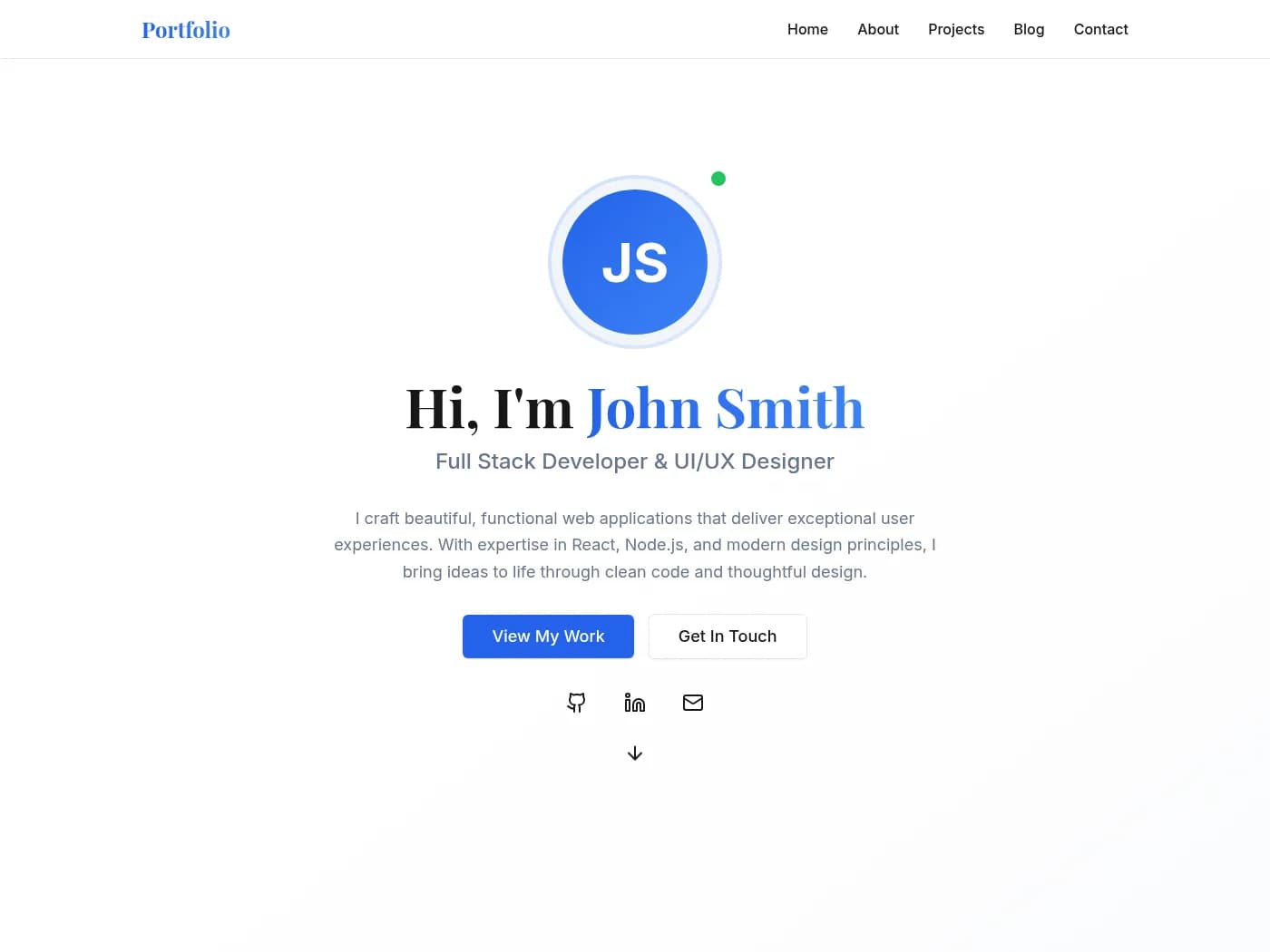 Personal Portfolio Pro: Interactive Portfolio Website for Professionals