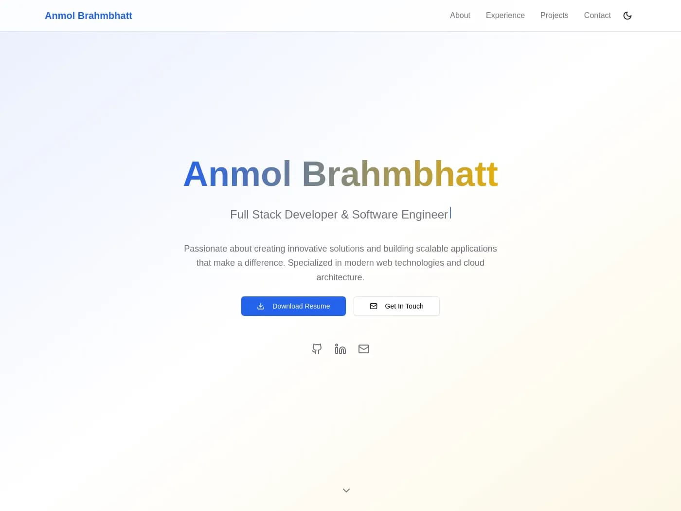 Personal Portfolio Website