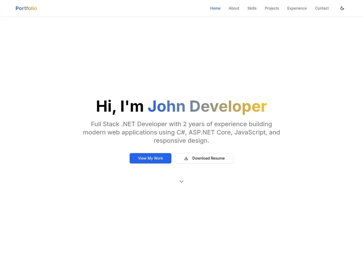 Personal Portfolio Website