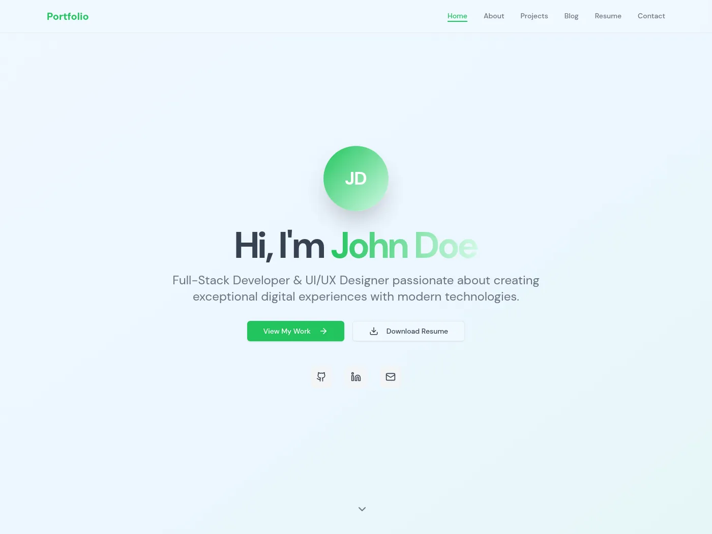 Interactive Personal Portfolio Website with Dynamic MySQL Backend