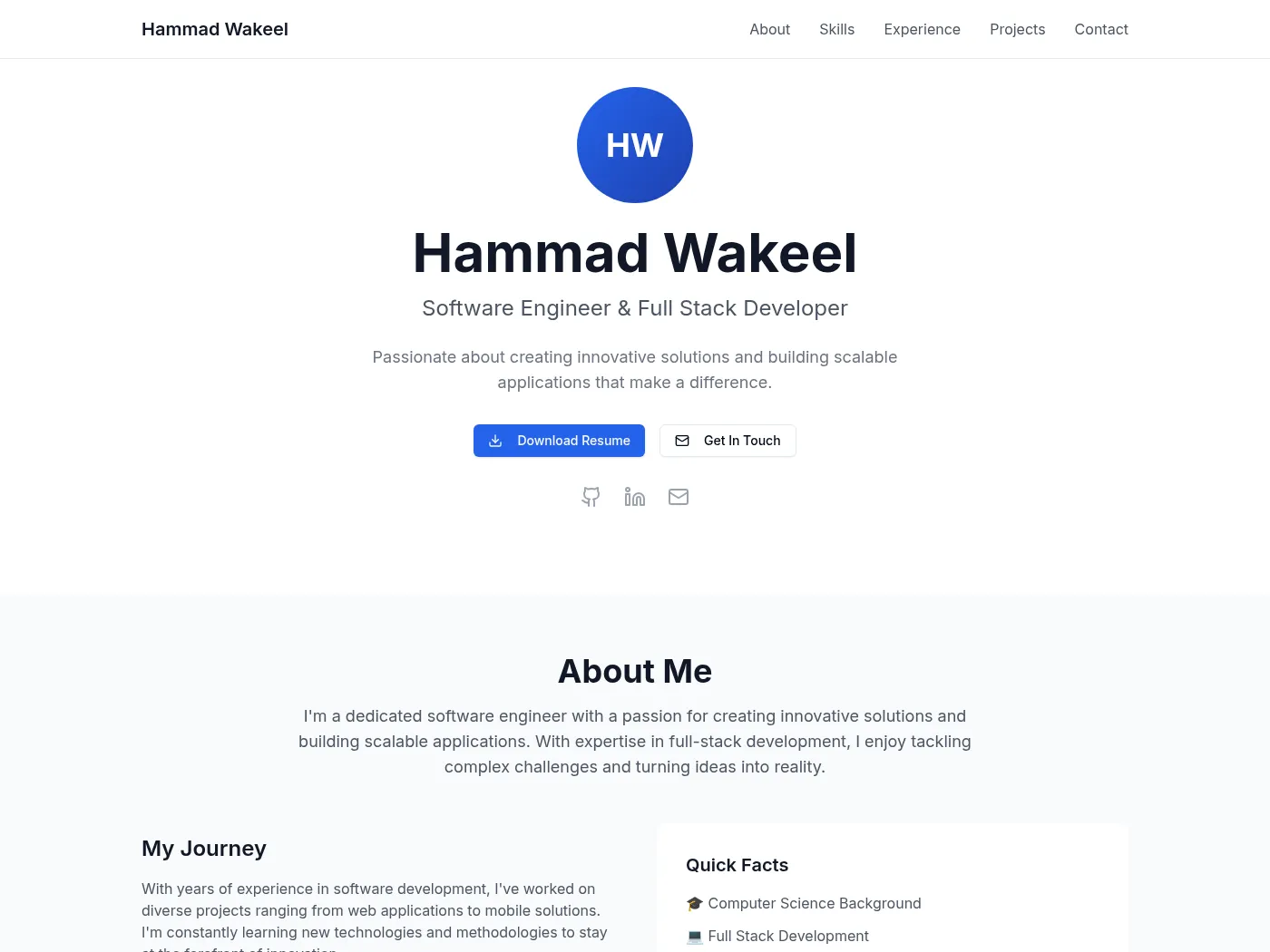 Personal Portfolio Website