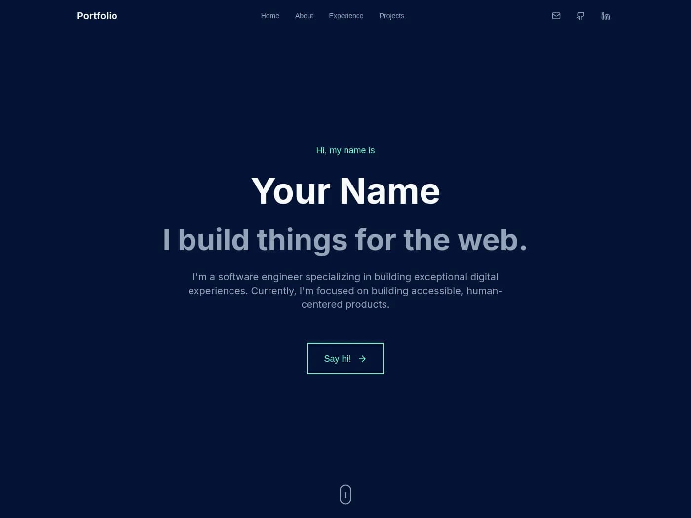 Personal Portfolio Website