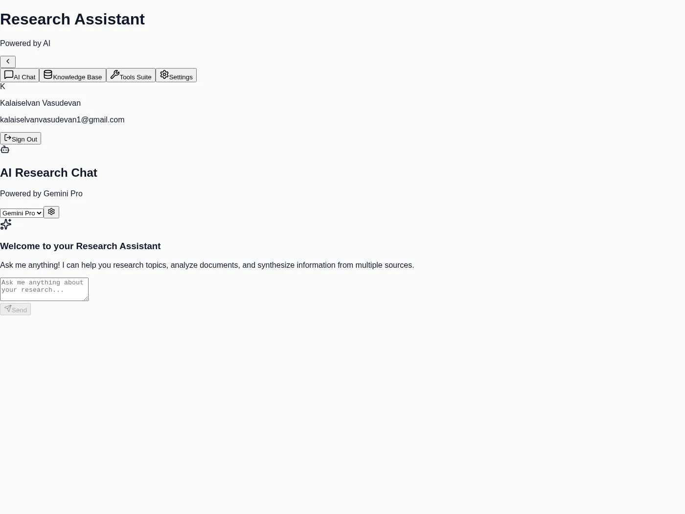 Personal Research Assistant with RAG and Intelligent Tool Suite