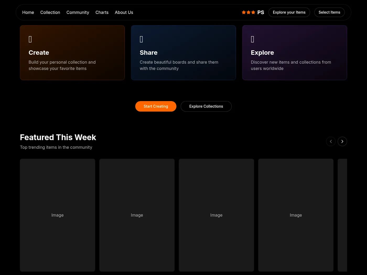 Personal Shelf (PS): Dynamic Collection Showcase & Community Platform