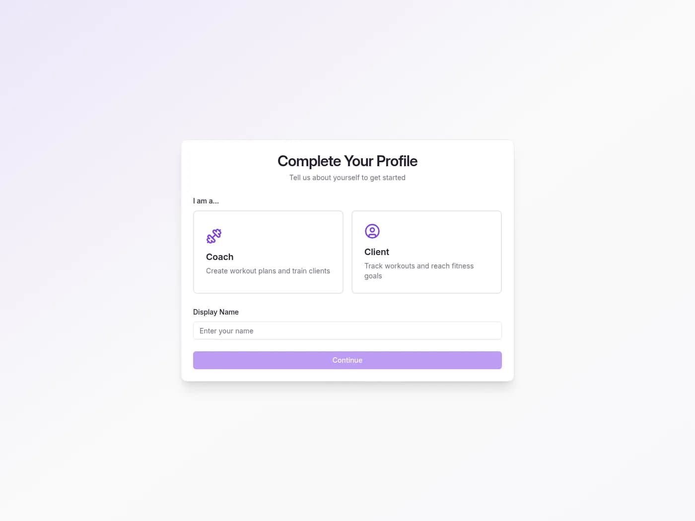 Personal Training Platform for Coaches and Clients