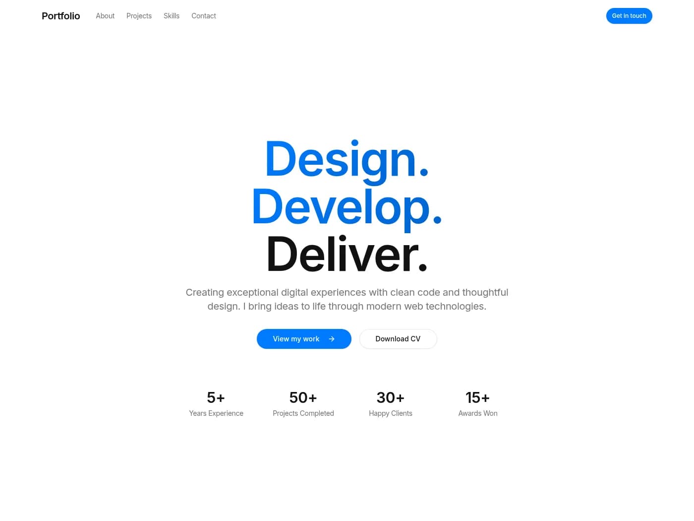 Personal Website Inspired by Apple Design