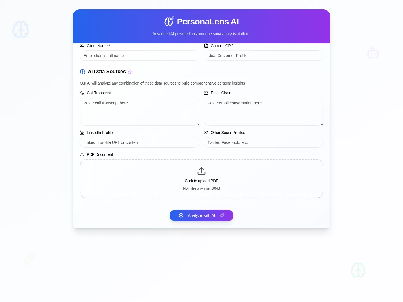 PersonaLens: AI-Powered Customer Persona Analysis Platform