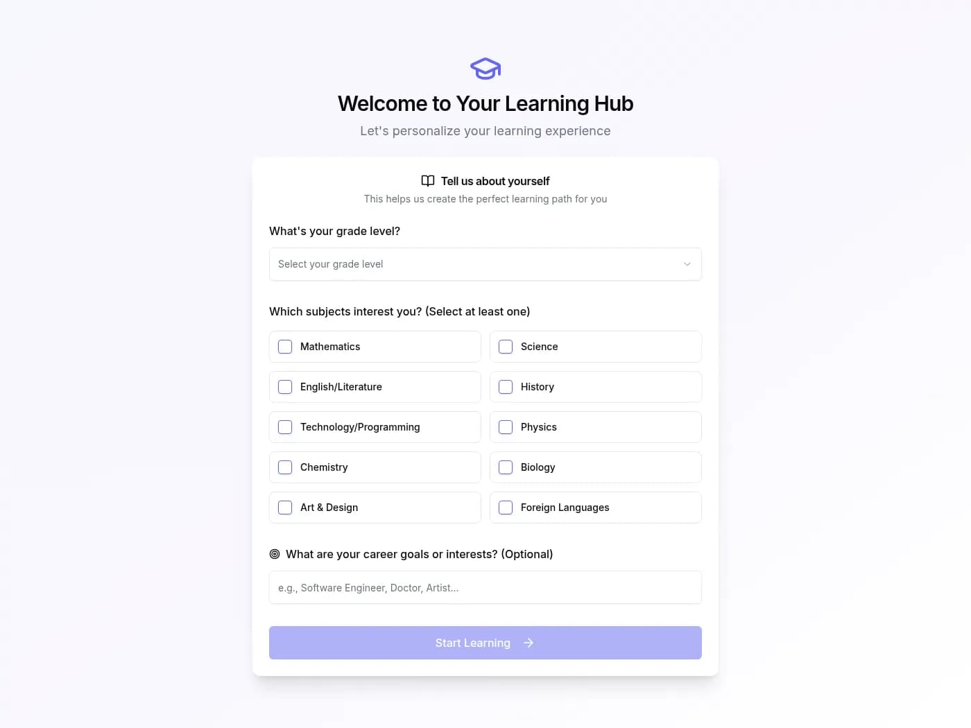 Personalized AI Learning Hub