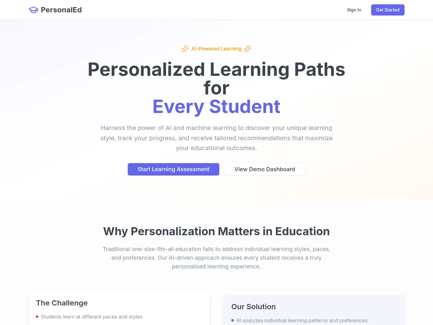 Personalized AI Learning Path Recommender for Students