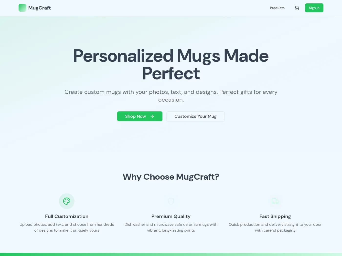 Personalized Mug Storefront with Secure User Login & Reviews