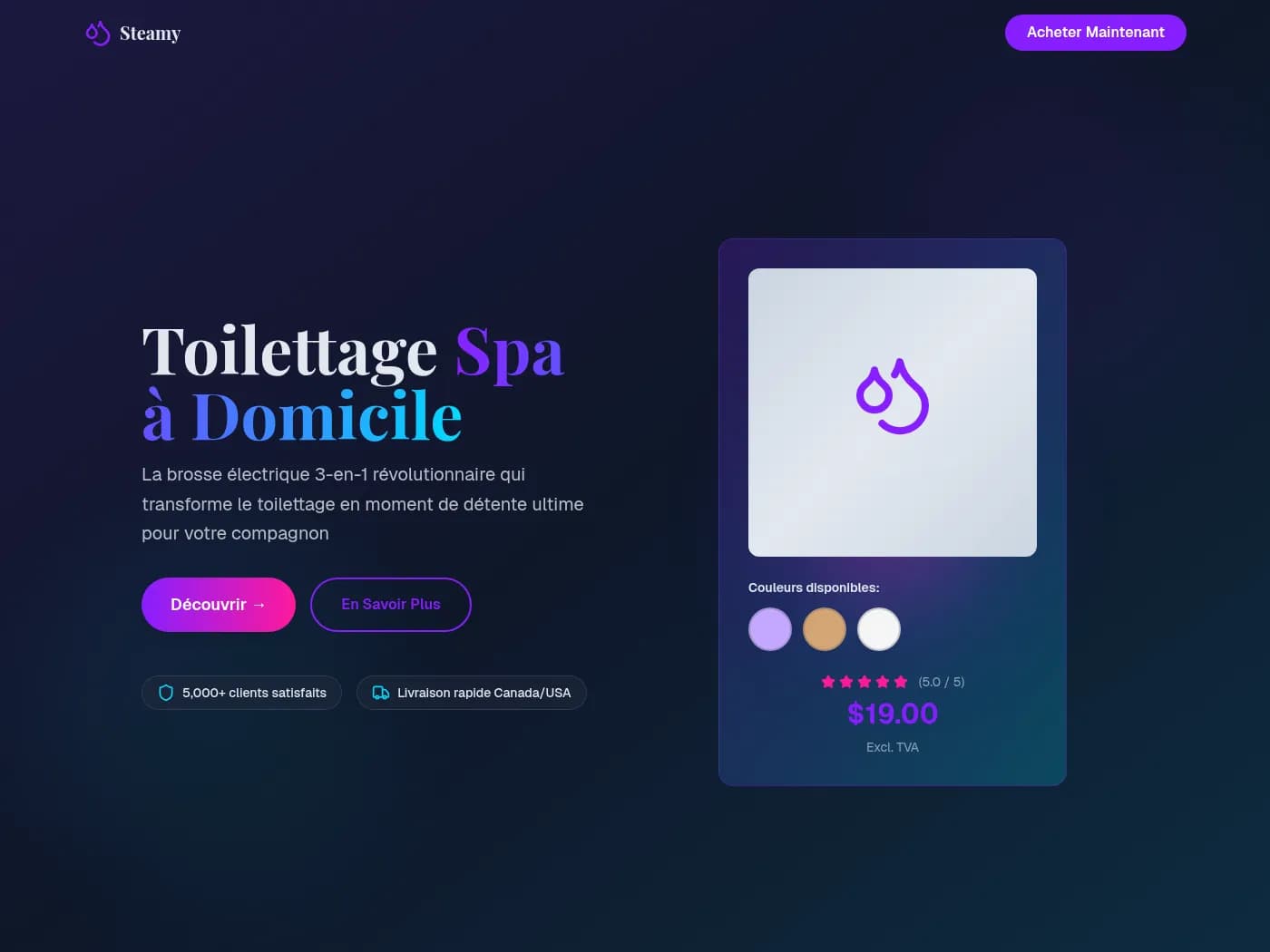 Steamy Pet Brush Promo