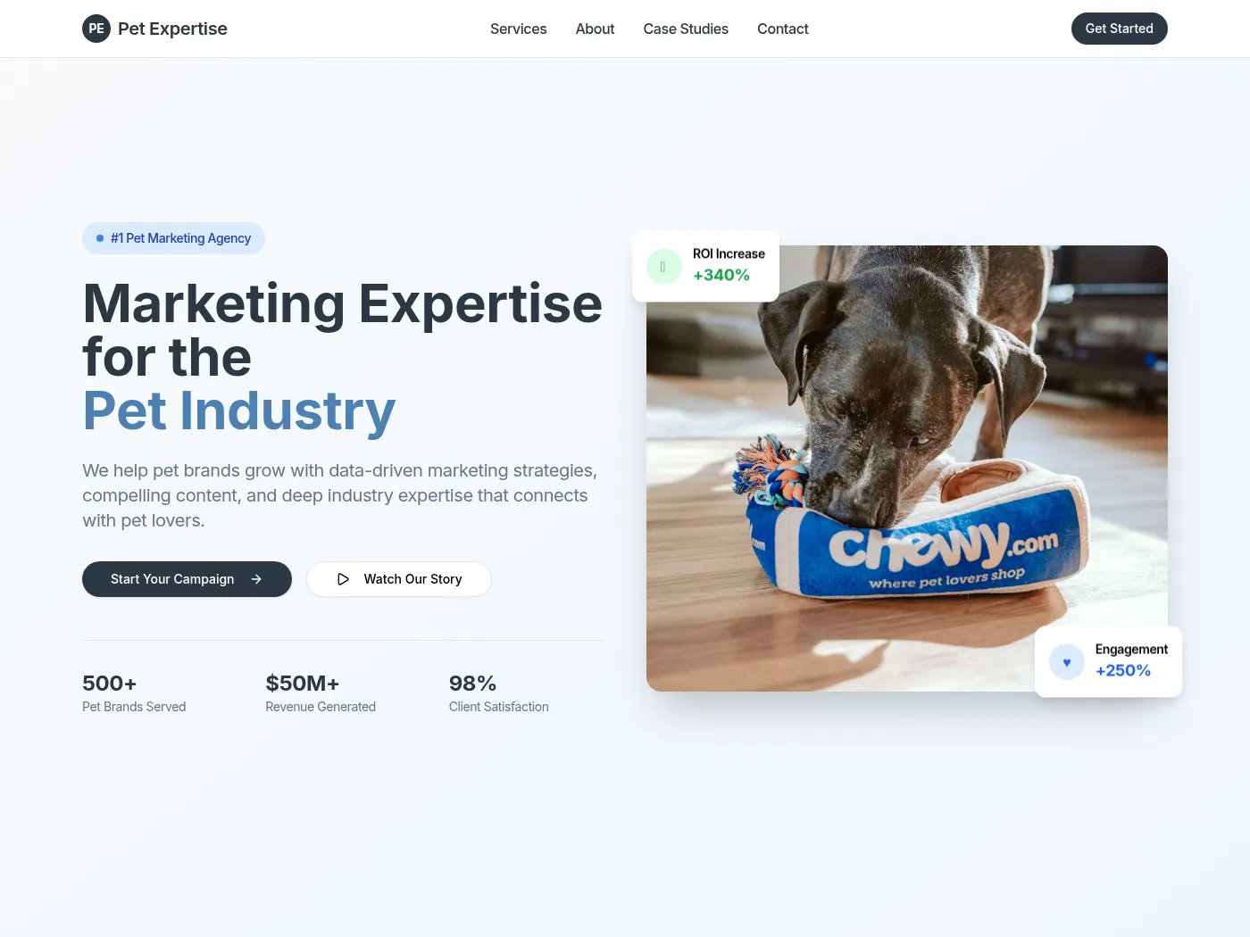 Pet Expertise Website Clone