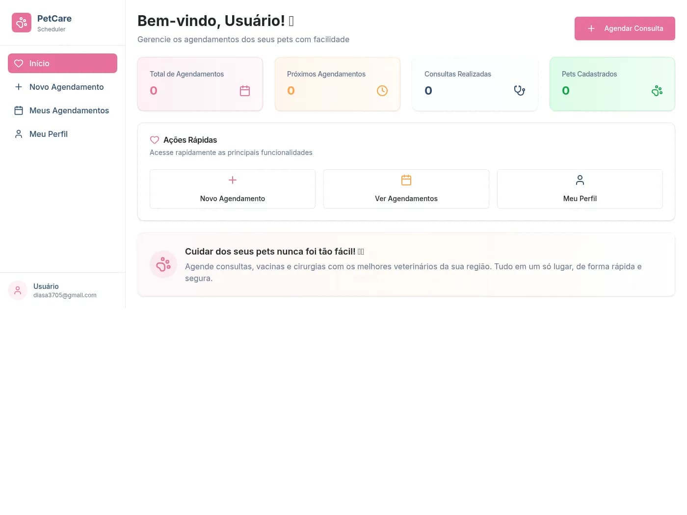PetCare Scheduler: Plataforma de Agendamento Veterinário Online