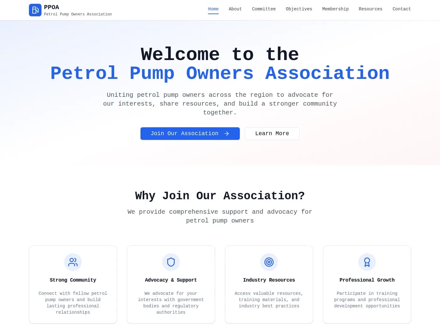 Petrol Pump Owners Association Portal