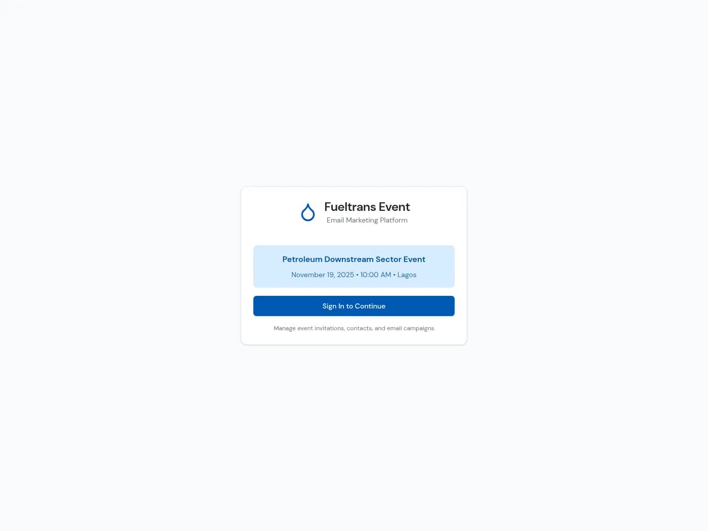 Petroleum Downstream Event Email Marketing Platform