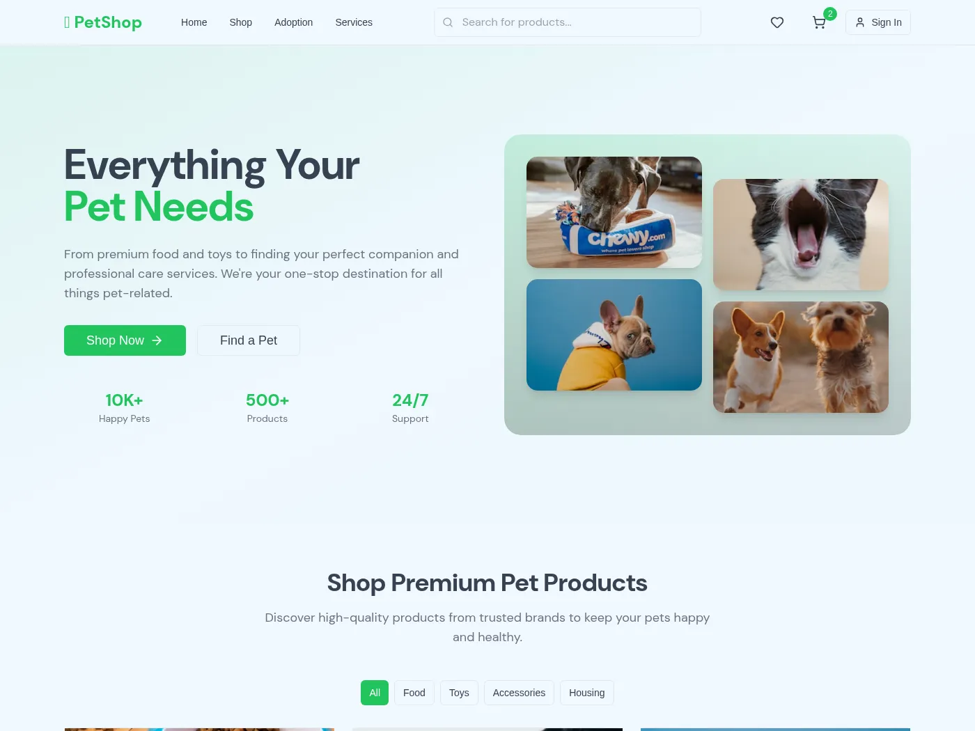 PetShop Online Site