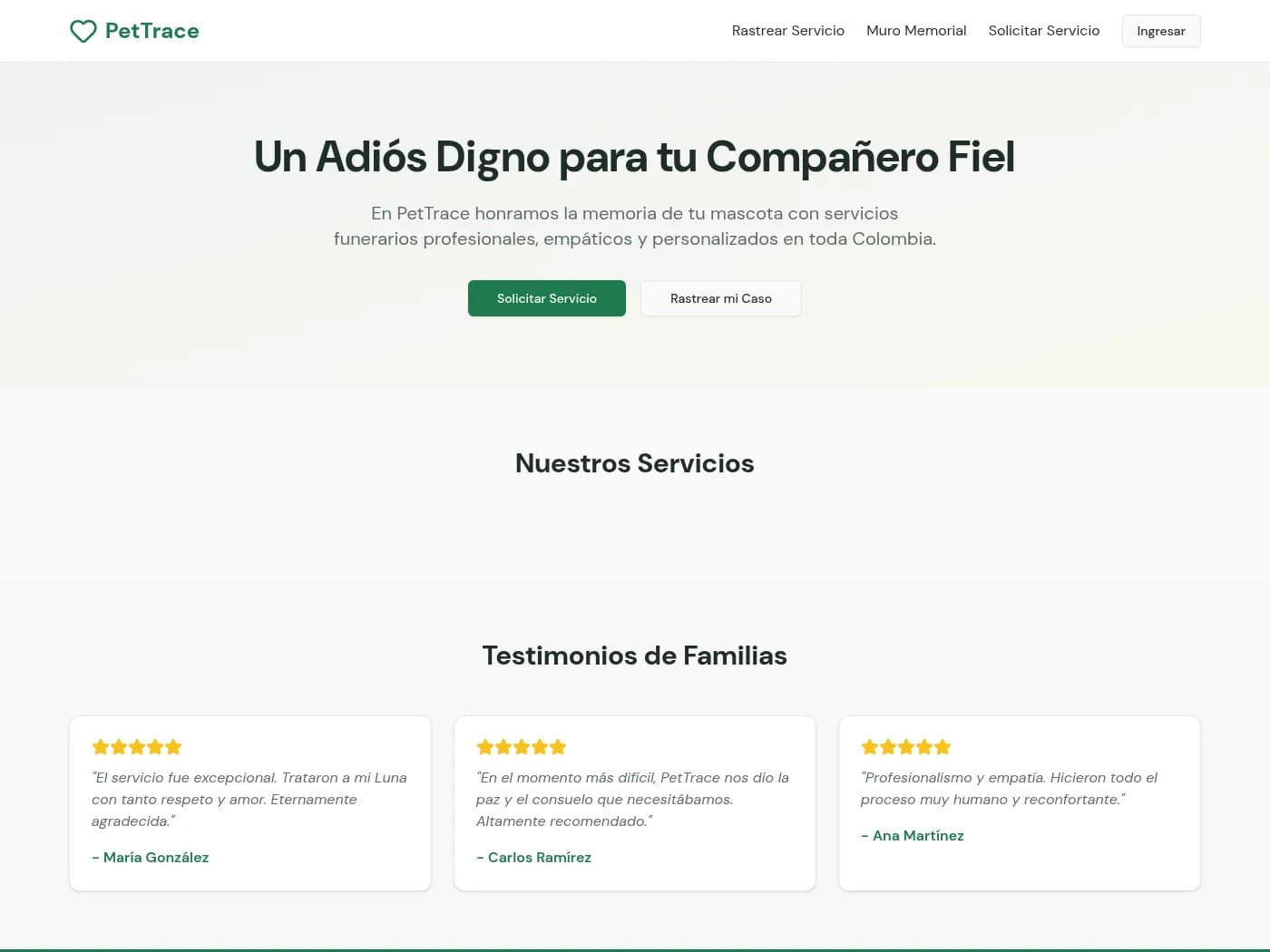 PetTrace - Plataforma SaaS de Gestión Funeraria para Mascotas en Colombia