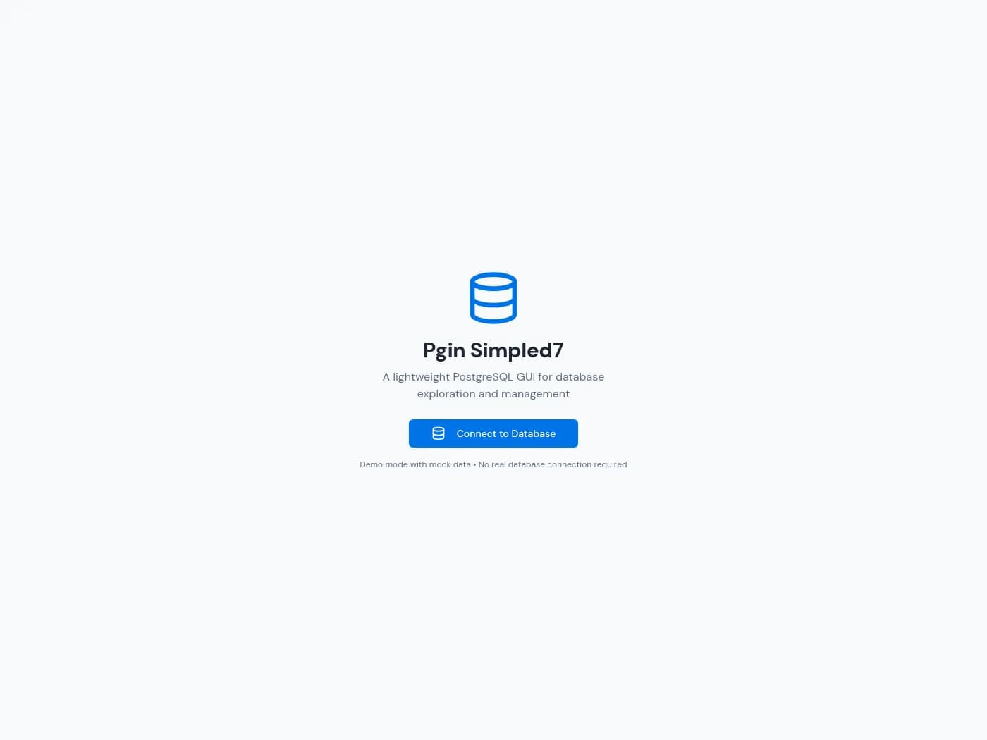 Pgin Simpled7 - Streamlined PostgreSQL GUI Management
