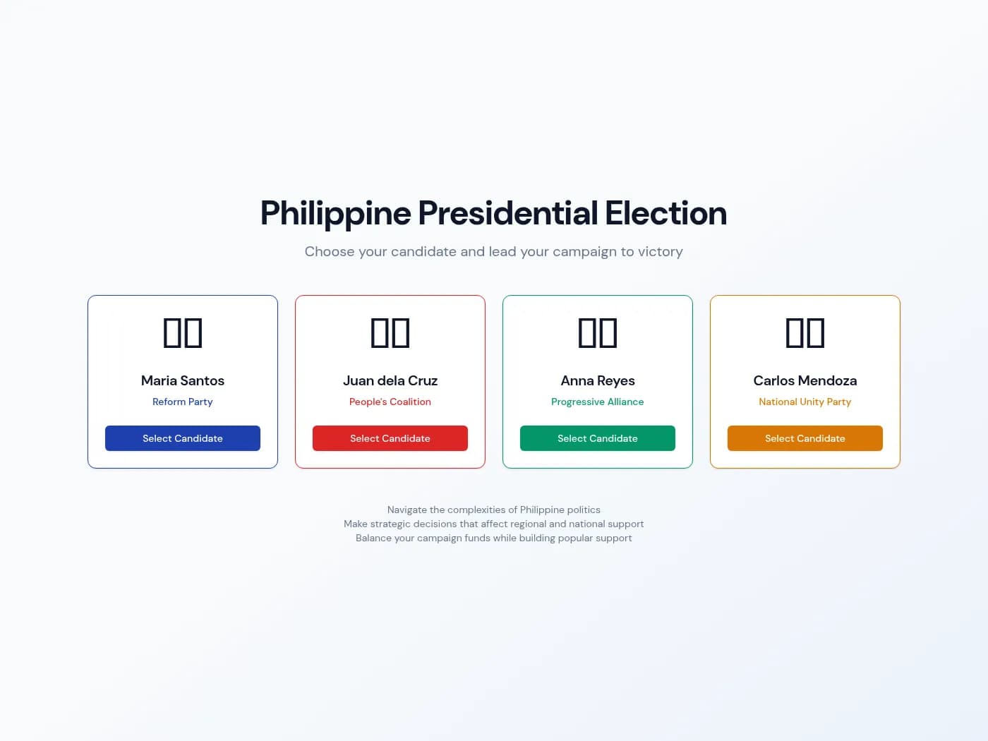 PH President Election Game