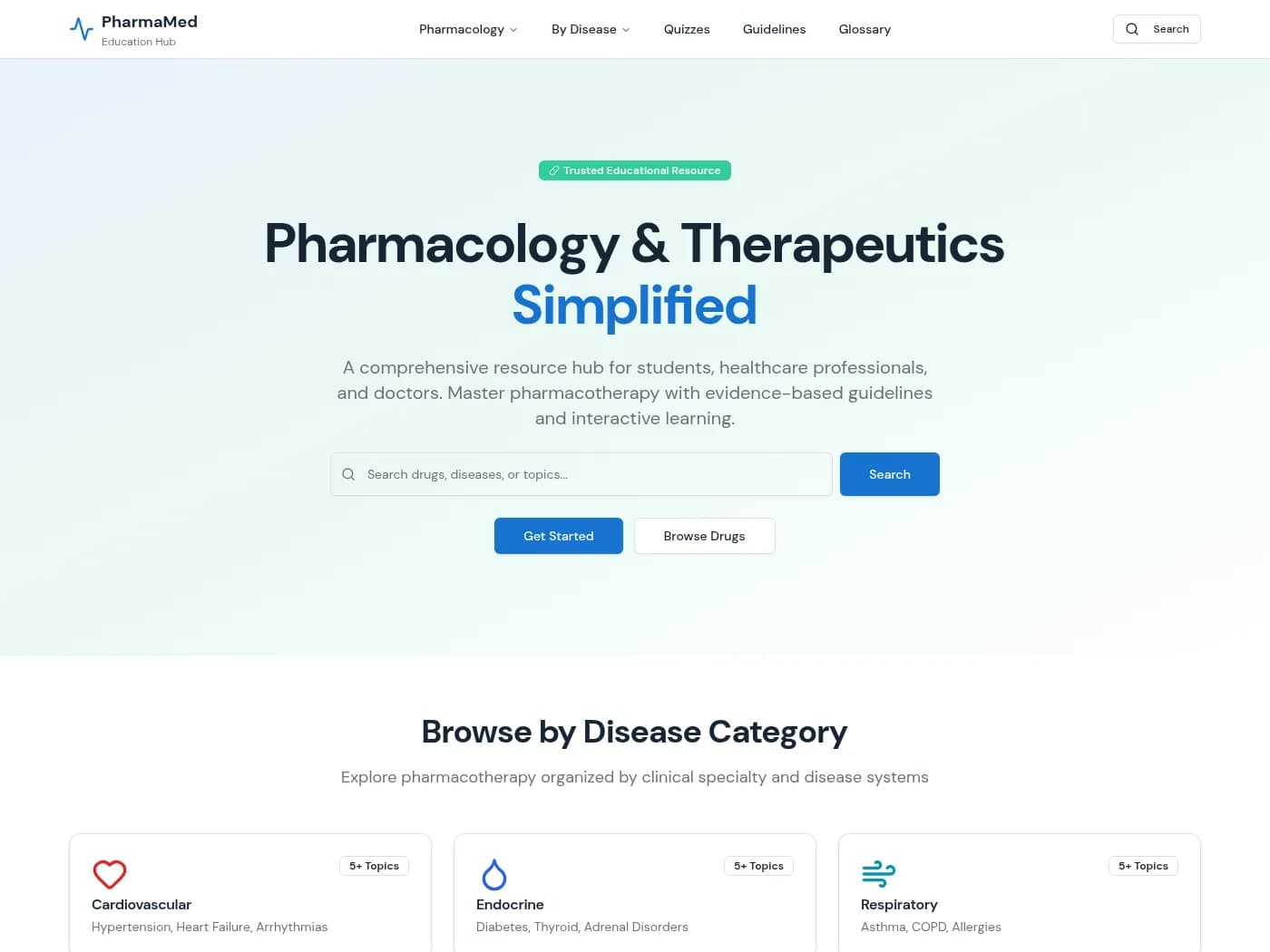 Pharmacology & Therapeutics Simplified—A Comprehensive Educational Resource Hub