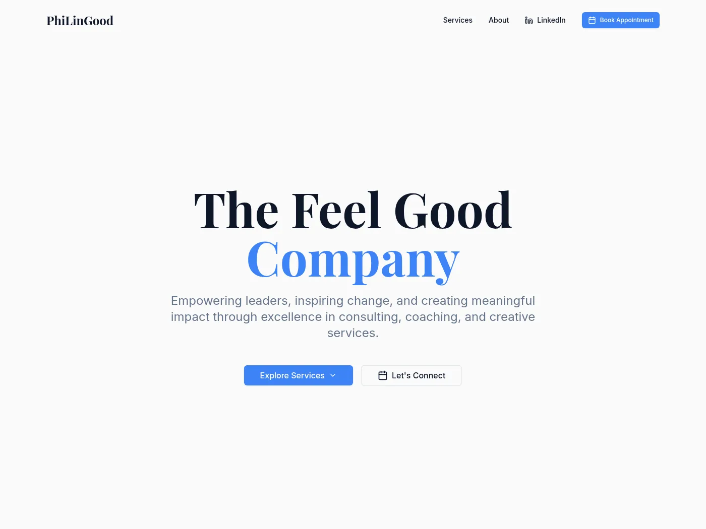 PhiLinGood Personal Company Website Inspired by Lidrs