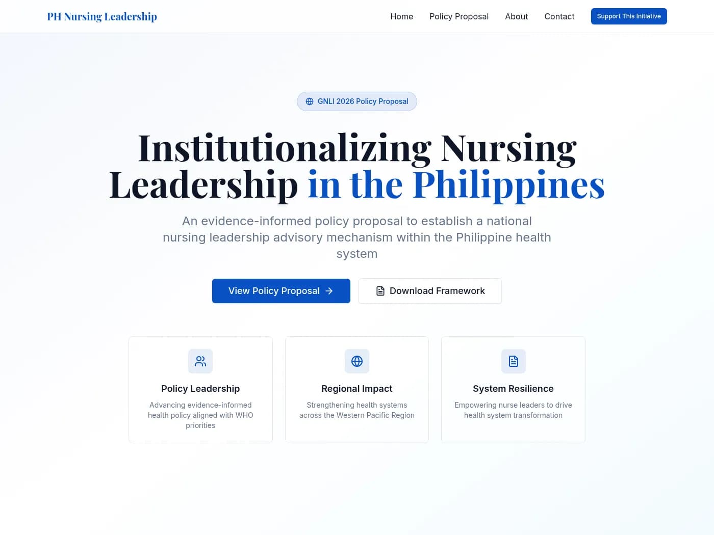 Philippine Nursing Leadership Advocacy Platform