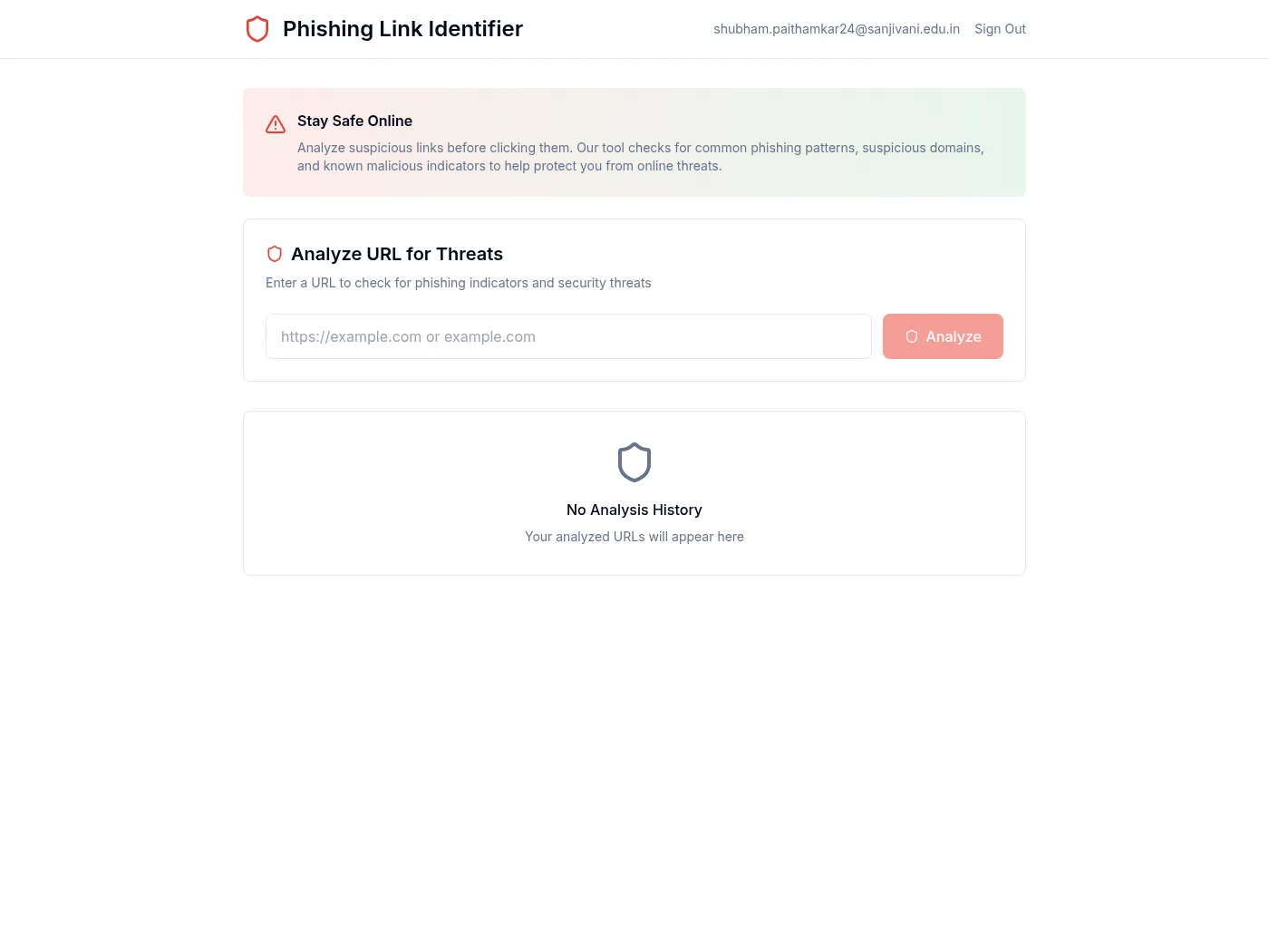 Phishing Link Identifier