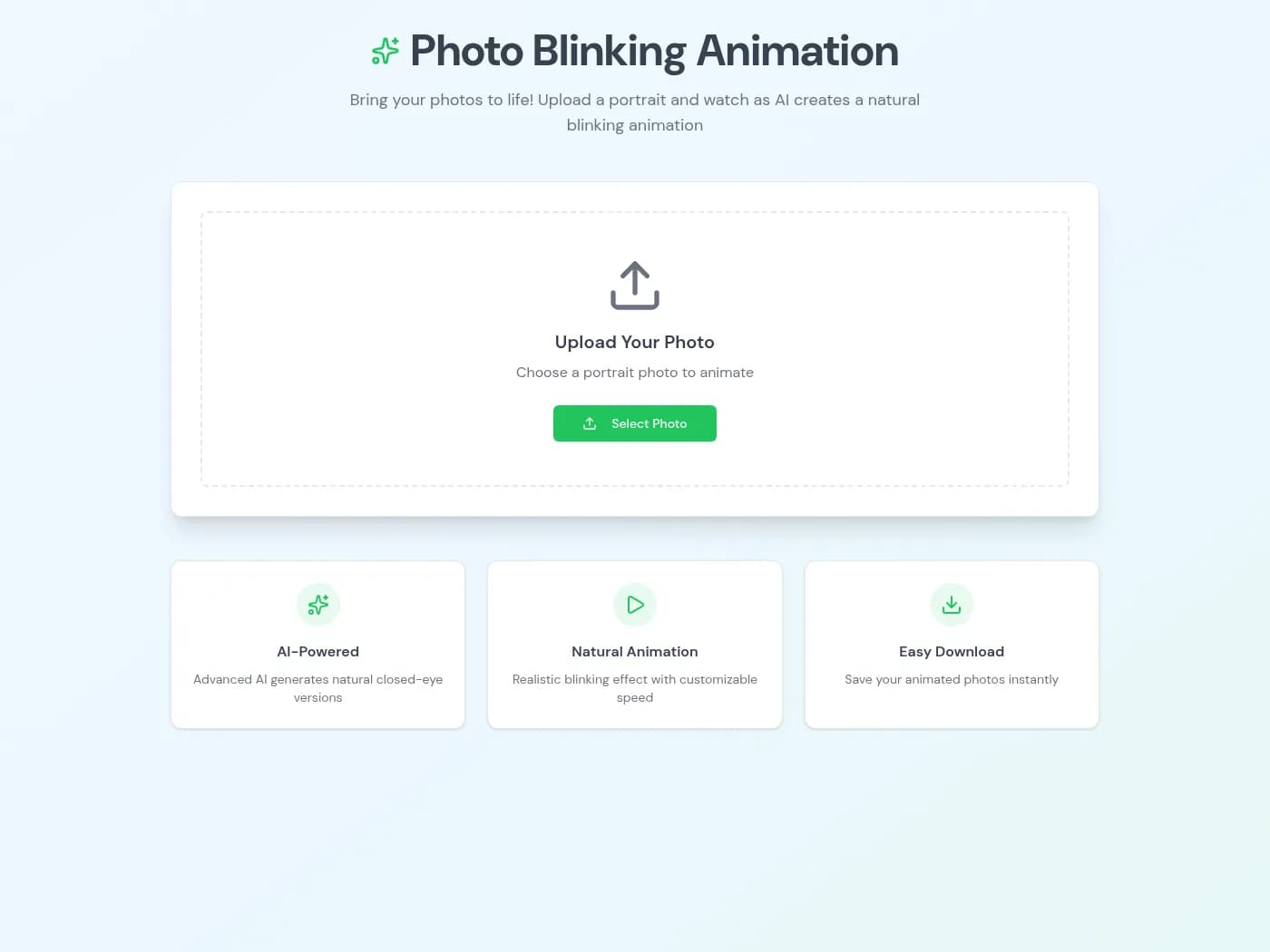 Photo Blinking Animation Generator