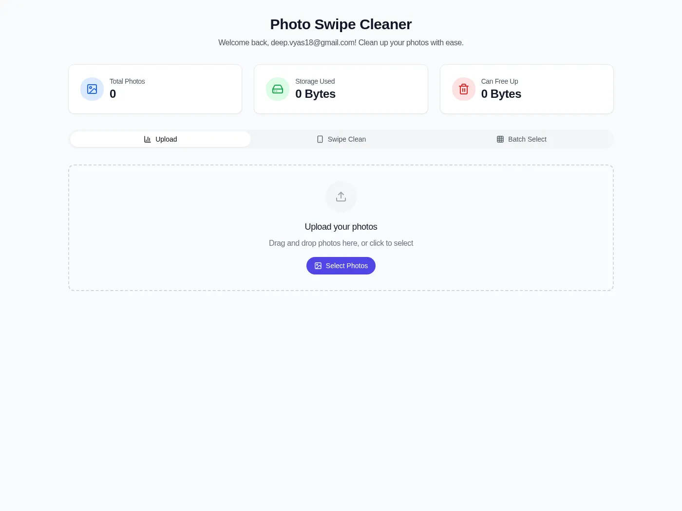 Photo Swipe Cleaner
