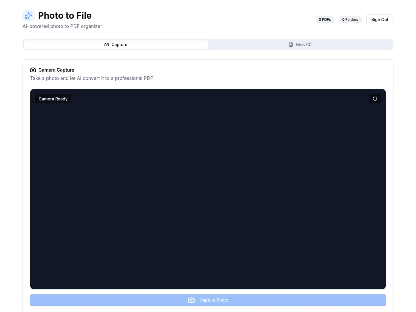 Photo to File: AI-powered Photo-to-PDF Organizer