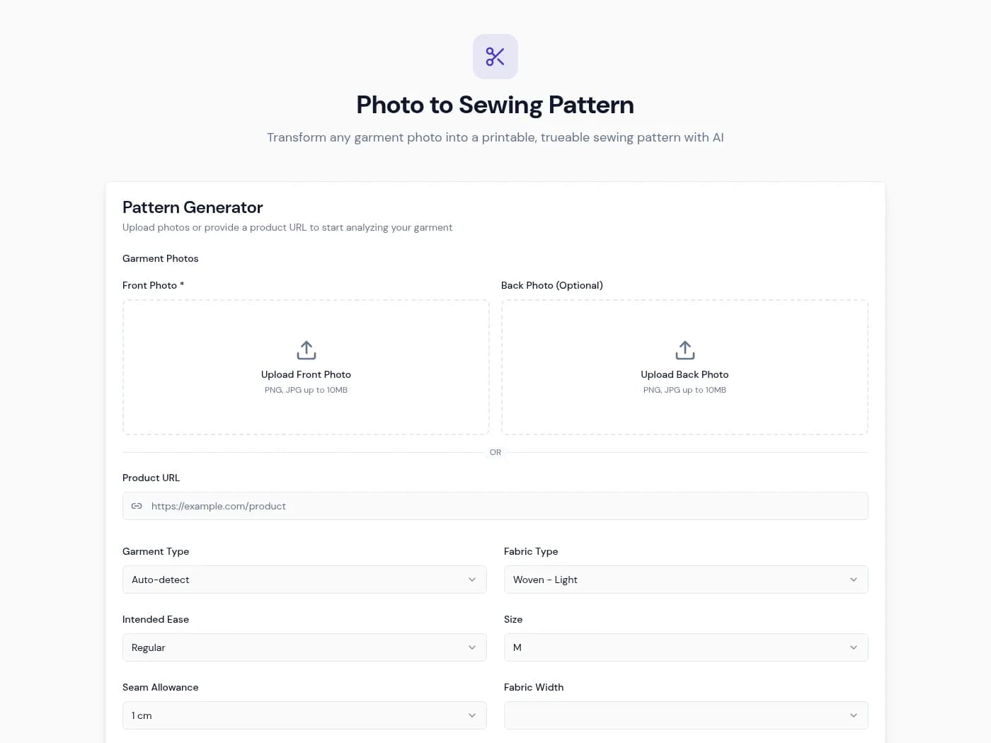 Photo-to-Sewing Pattern Generator MVP