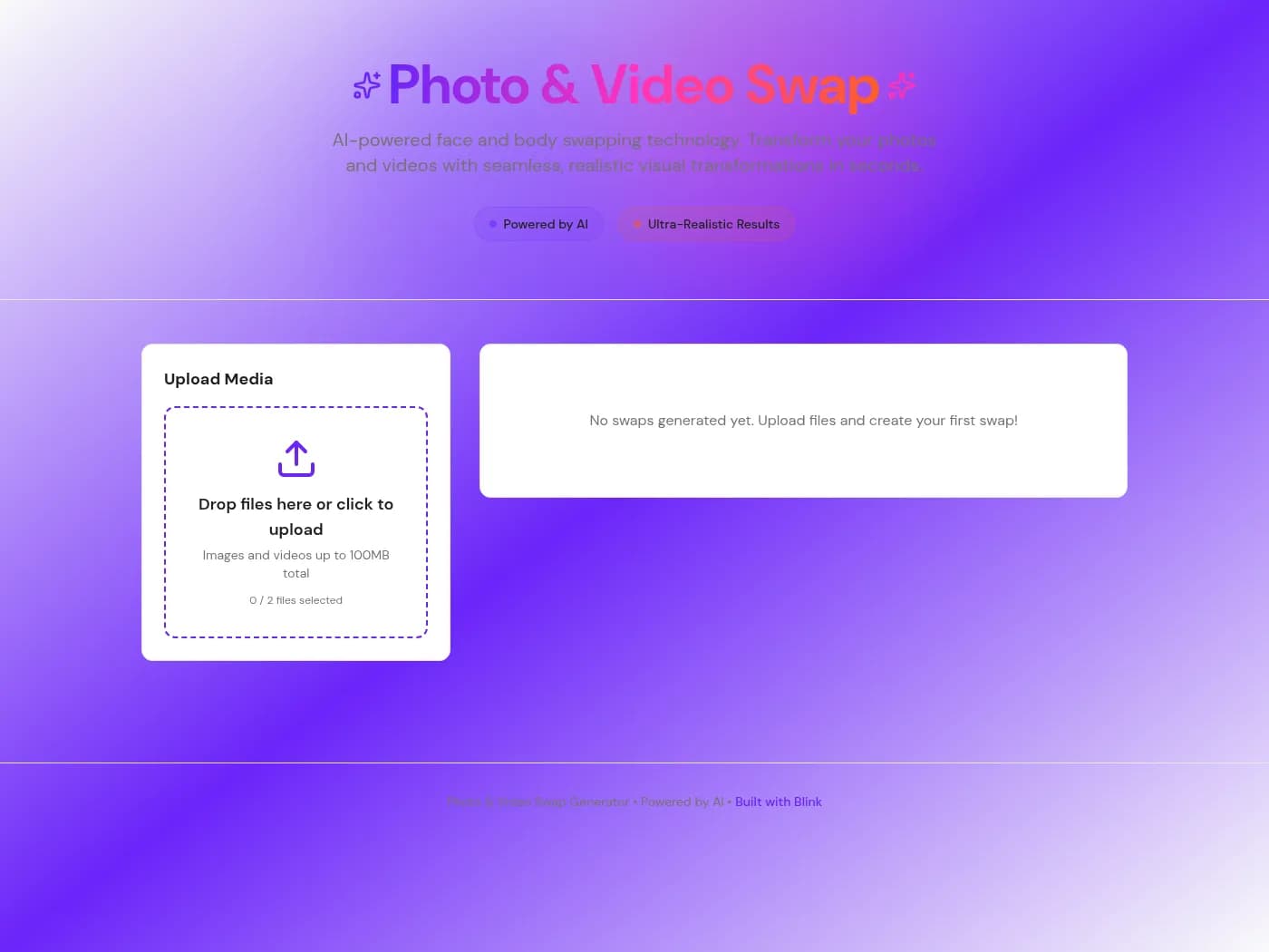 Photo and Video Swap Generator