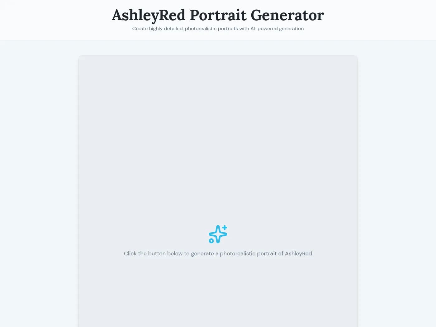 Photorealistic Character Portrait Generator for AshleyRed
