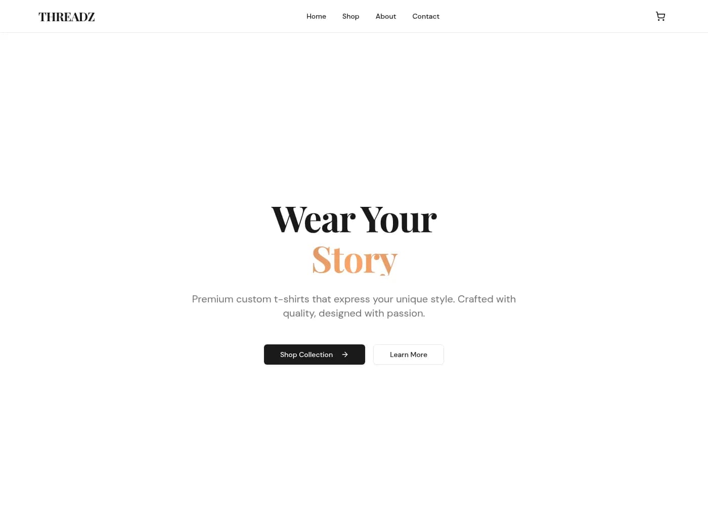 PHP Website for Custom T-Shirt Brand