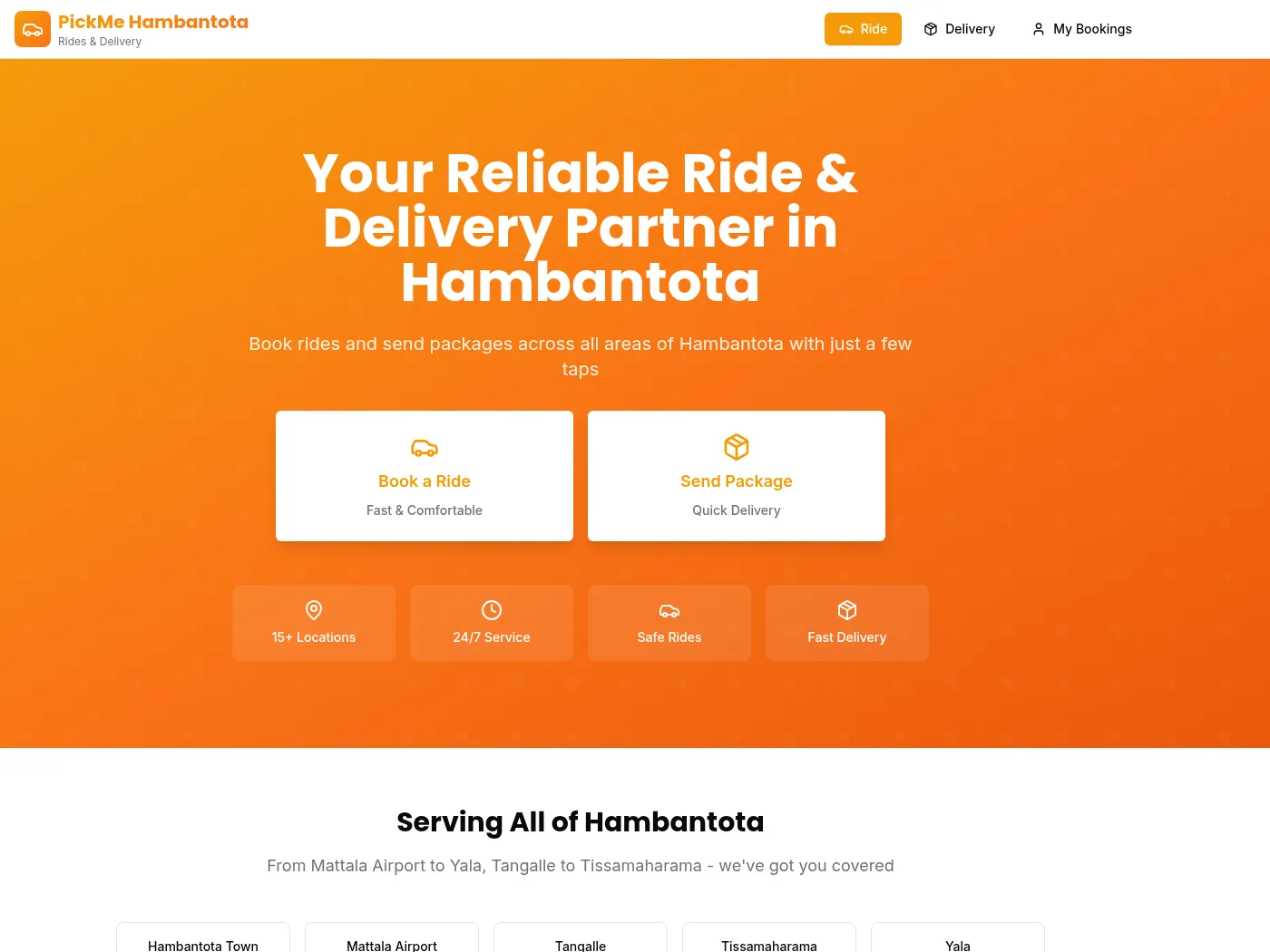 PickMe Hambantota: Local Rides & Delivery App