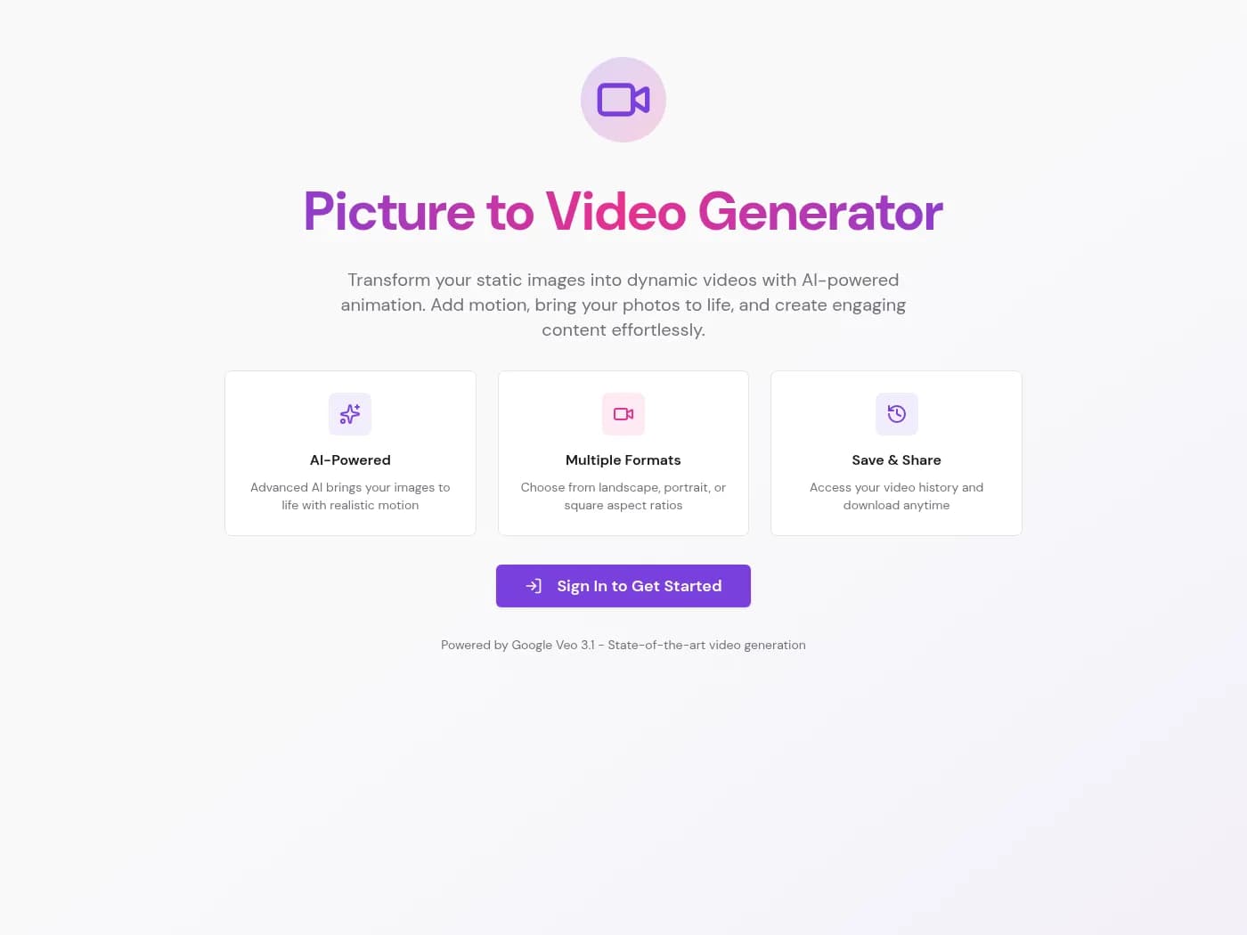 Picture and Text to Video Generator