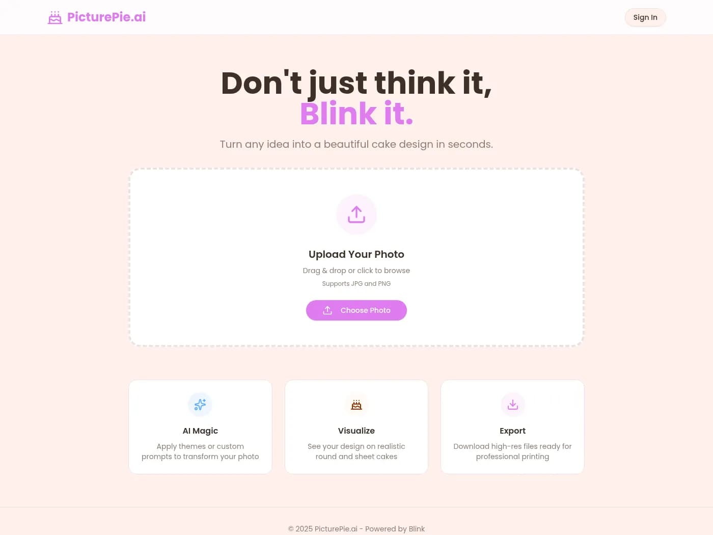 PicturePie.ai: AI-Powered Cake Design Web App