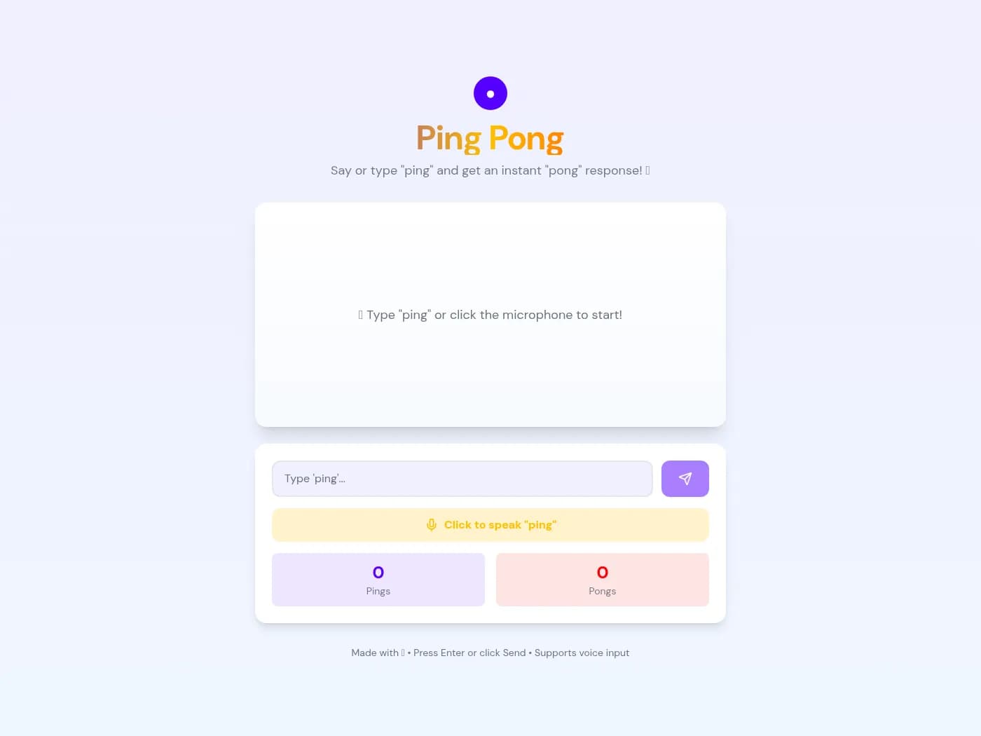 Ping-Pong Web Responder