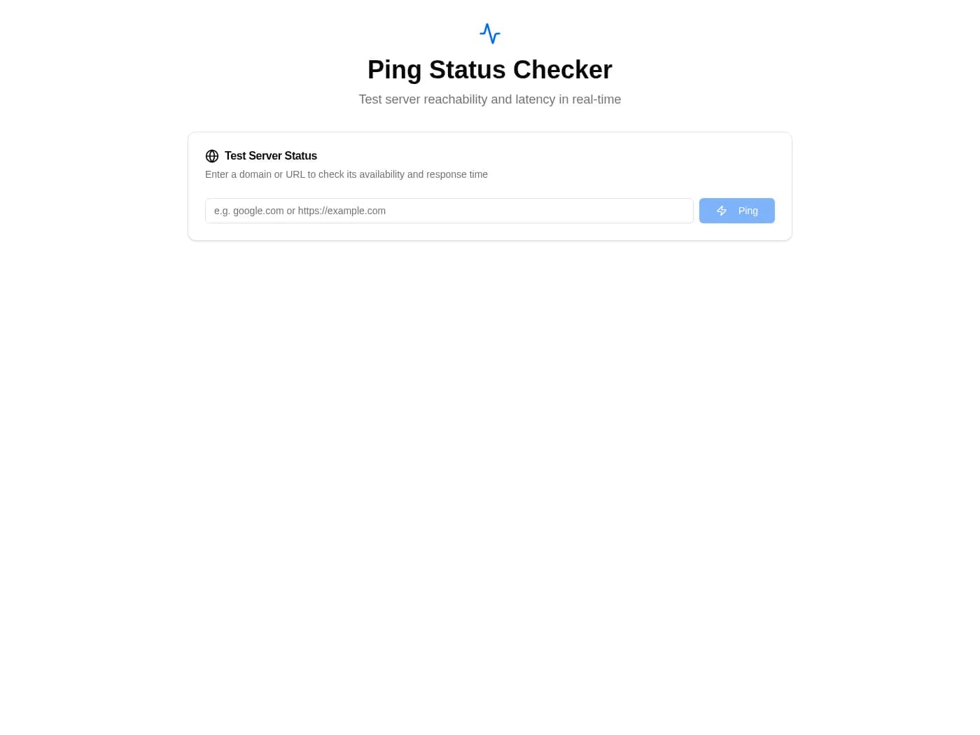 Ping Status Checker