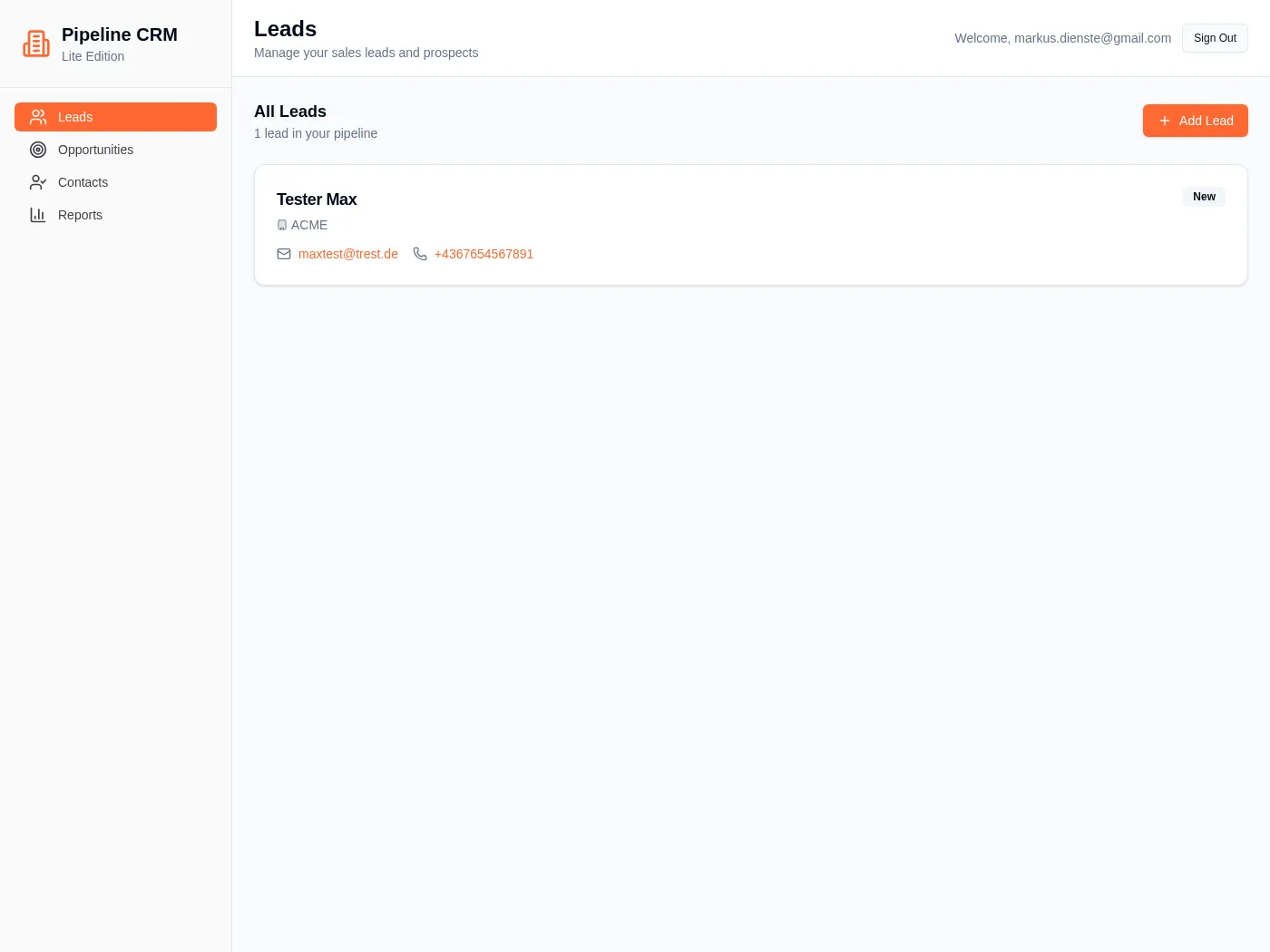 Pipeline CRM Lite