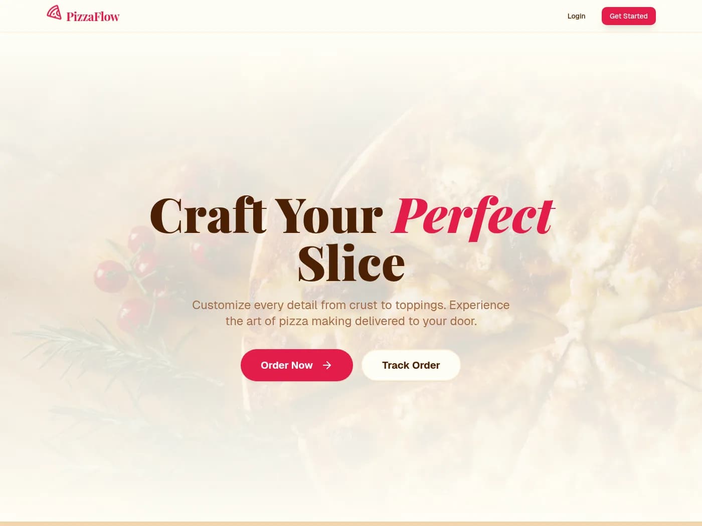 PizzaFlow Admin & User Portal