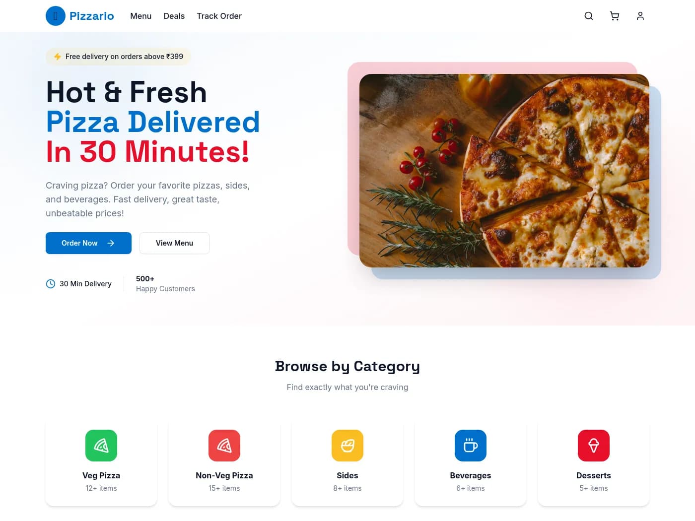 Pizzario: All-in-One Online Pizza Ordering & Delivery Platform