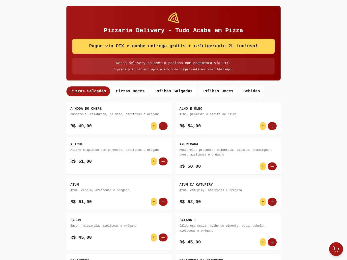Modern Pizzeria Website Clone