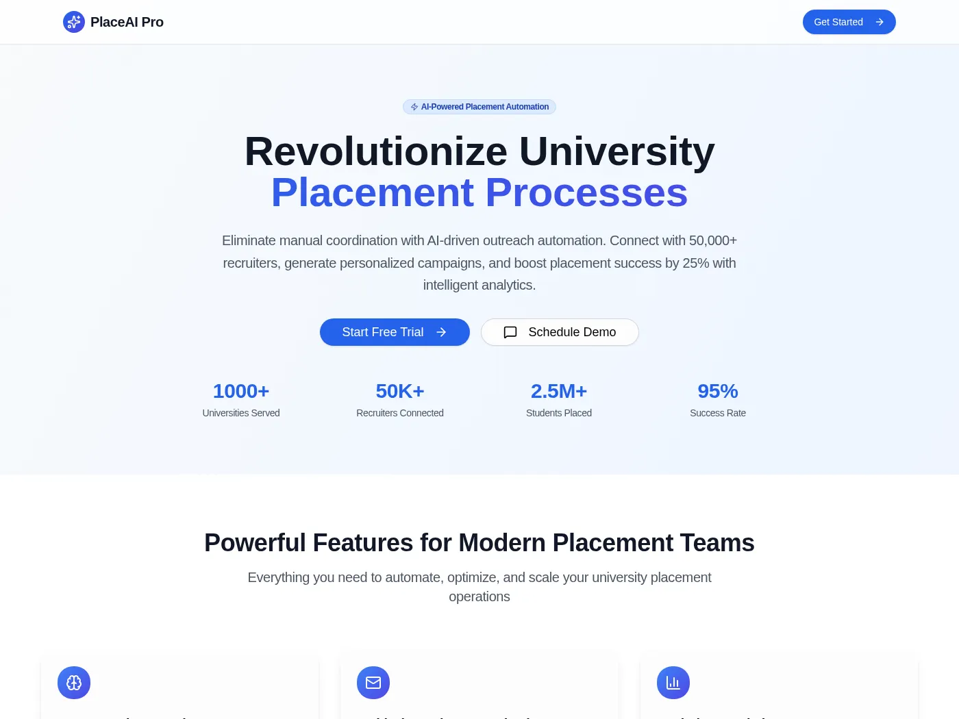 PlaceAI Pro: AI-Powered University Placement Automation Platform