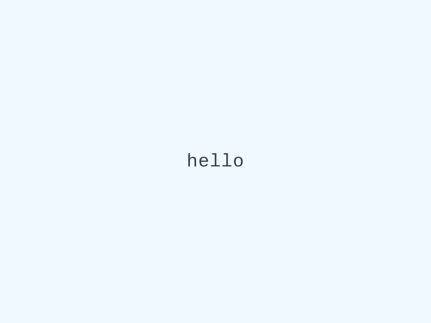 Plain Text Hello Printer