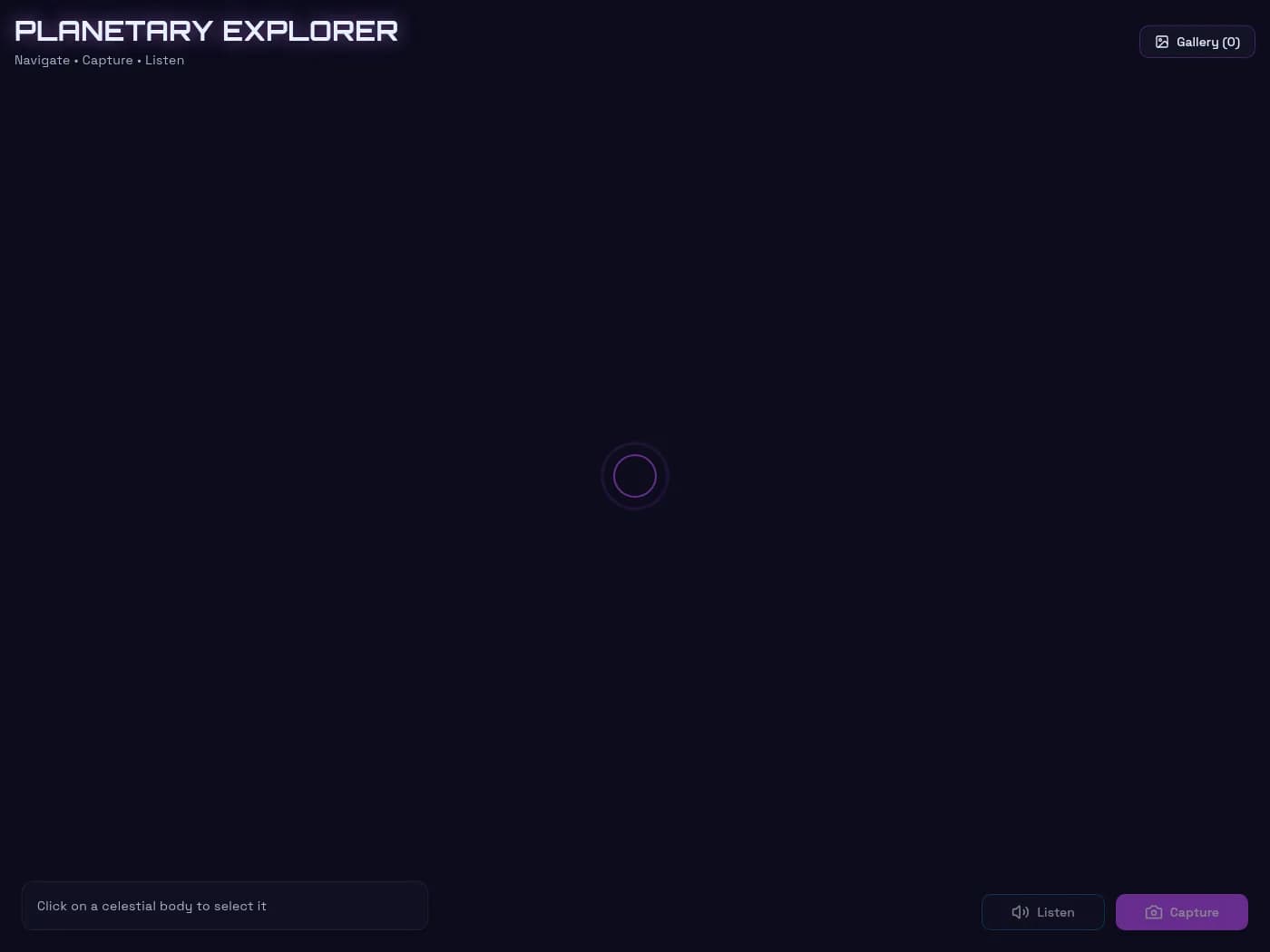Planetary Explorer: Capture & Listen to the Cosmos
