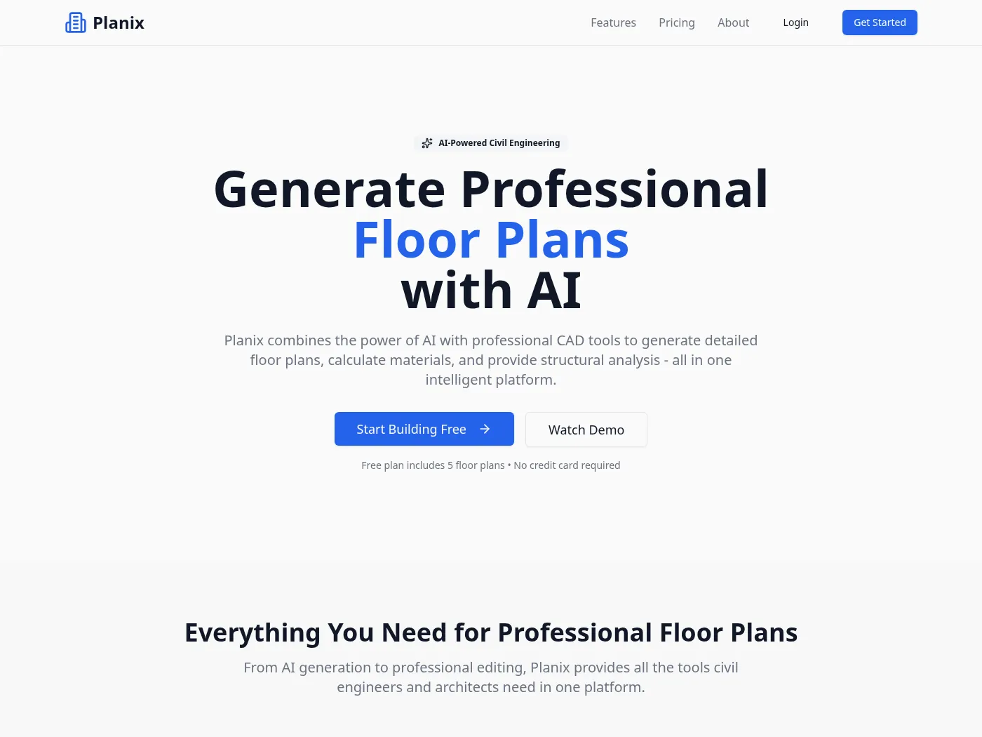 Planix: AI-Powered Floor Plan Generator & Civil Engineering Assistant