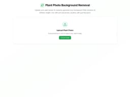 Plant Photo Background Removal and Cropping Tool