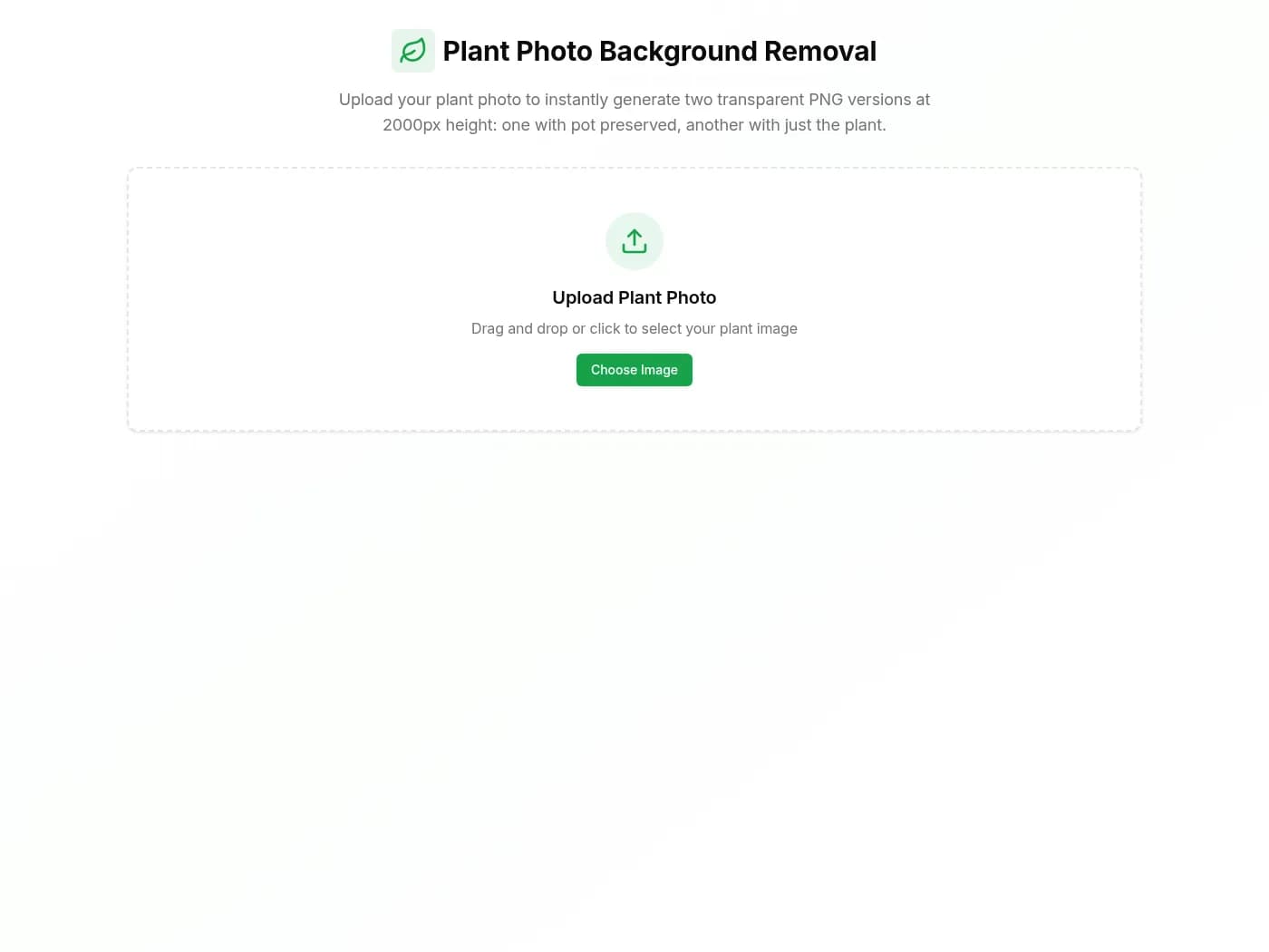 Plant Photo Background Removal and Cropping Tool