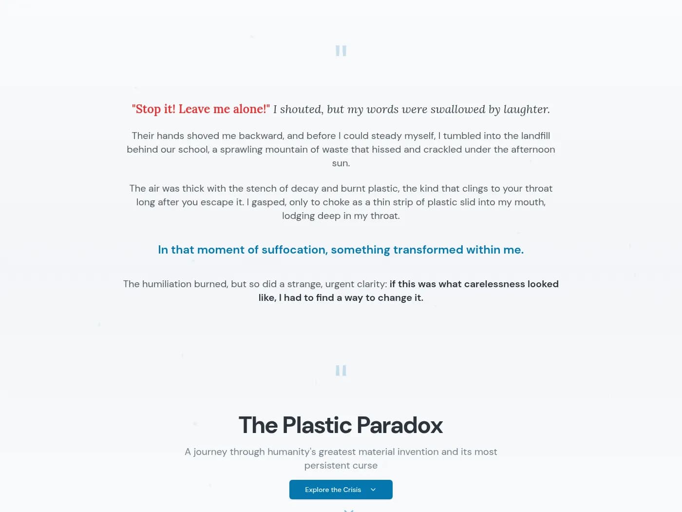 Plastic Footprint: An Interactive Awareness Platform